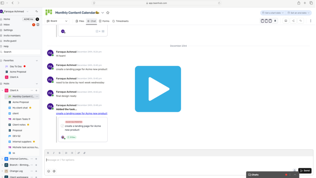 Teamhub | Tutorial videos